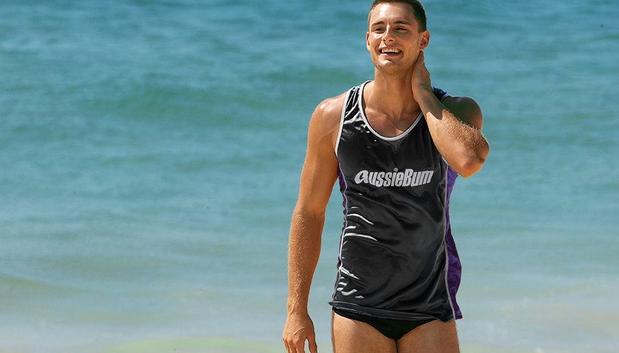 Nylon Singlet Black Nylon Singlet - Clothing range at aussieBum