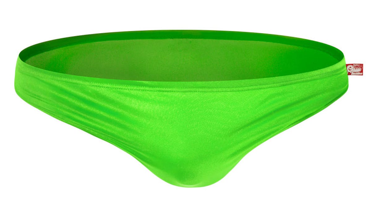 Classic 15 Neon Green Brief Swimwear Range At Aussiebum