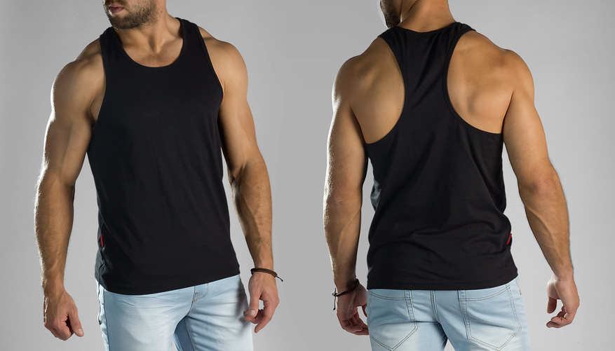 Pima Cotton Singlet Black Singlet - Clothing range at aussieBum