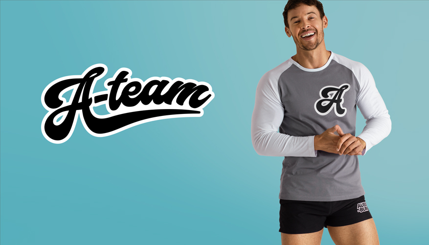 A-Team Long Sleeve Grey Tshirt - Clothing range at aussieBum